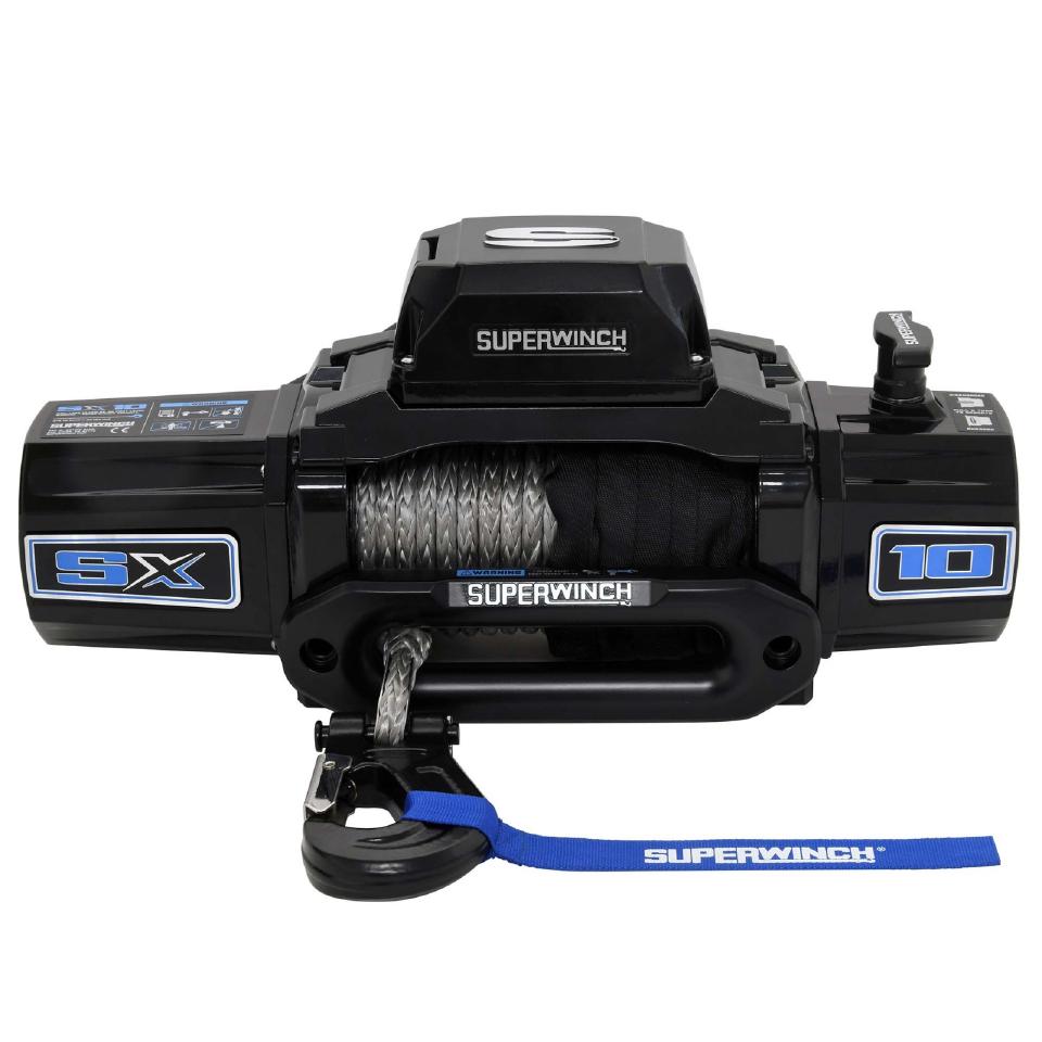 Superwinch SX10SR 12V DC 10,000lb Synthetic Rope Winch Black 1710203 ...