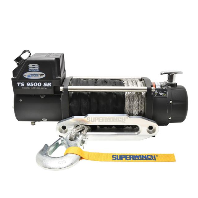 Superwinch Tiger Shark 9500SR 12V Synthetic Rope Winch 1595201 - Roundforge